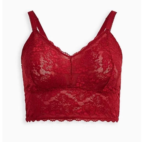 torrid | Intimates & Sleepwear | Torrid Bralette Lace Red | Poshmark